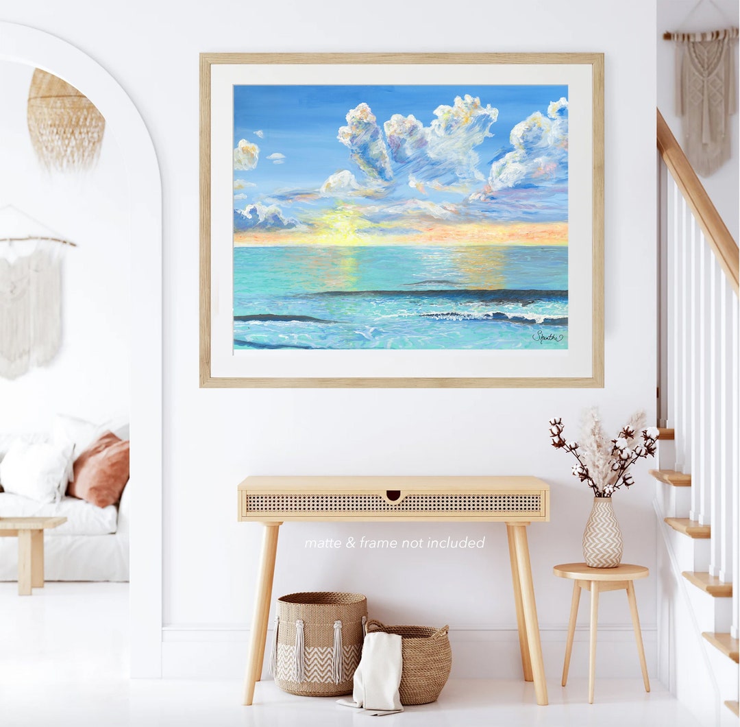 Morning Sunrise Wall Art, Coastal Wall Decor, Interior Design Wall Art ...
