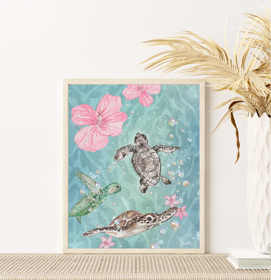 Baby Sea Turtle Wall Art Prints Baby Sea Turtles Swimming | Etsy