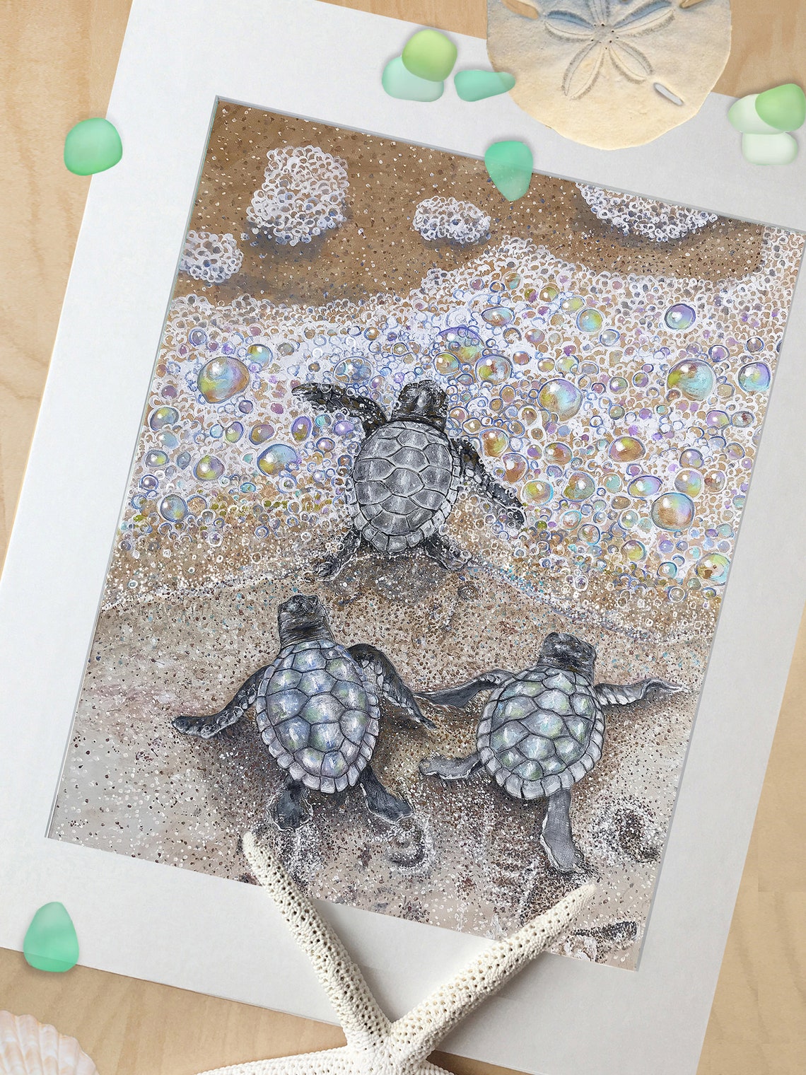 Sea Turtle Art Baby Sea Turtle Paintings Sea Turtle Prints - Etsy