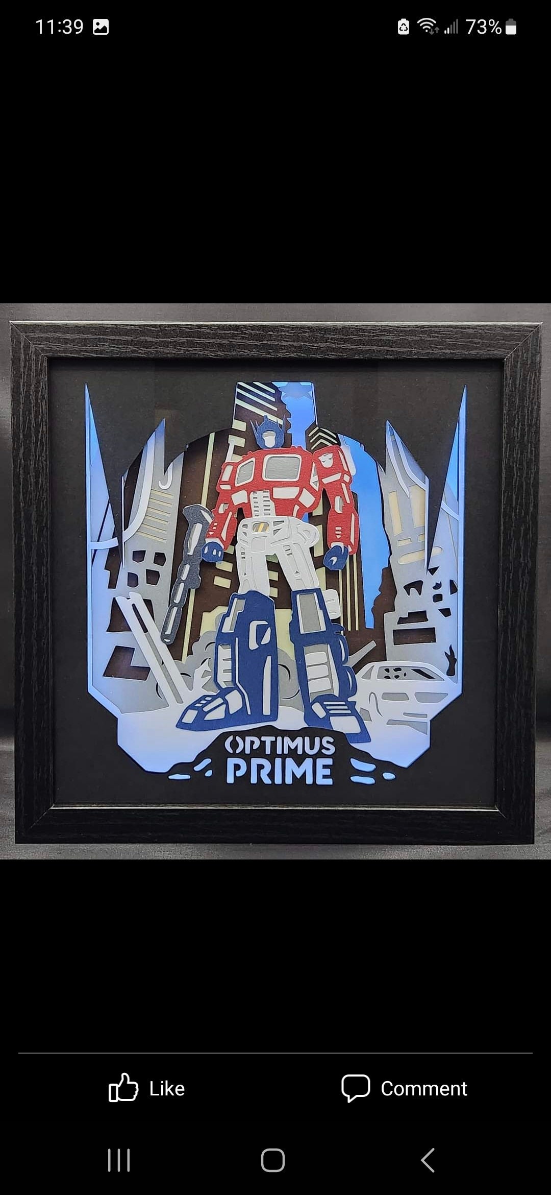 Optimus Prime Lightbox - Etsy