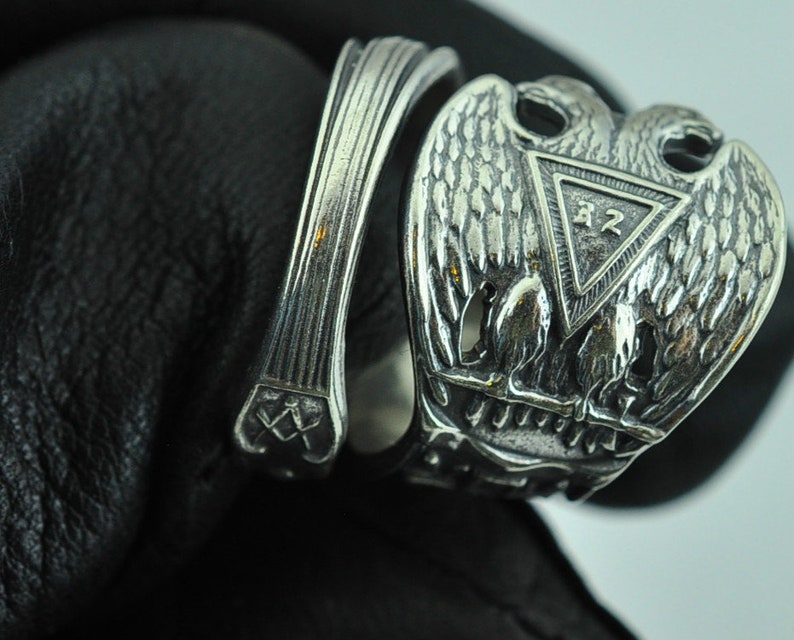 925 Sterling Silver Double Headed Eagle Freemason Masonic - Etsy