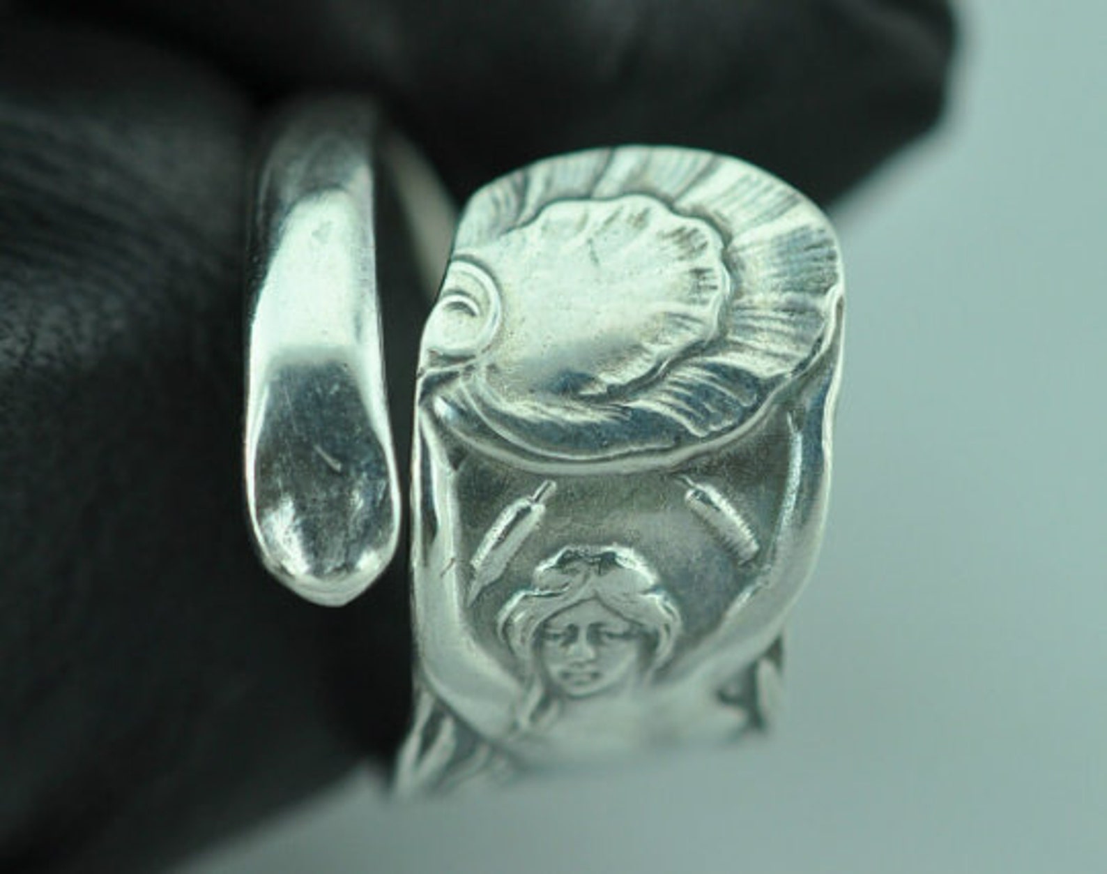 Dainty Solid 925 Sterling Silver Twin-tailed Mermaid Melusine ...