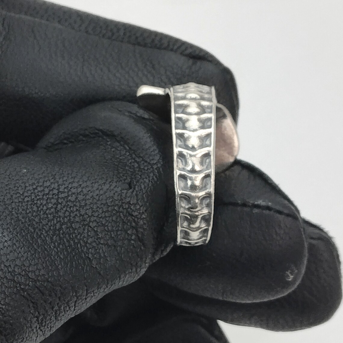 Solid 925 Sterling Silver Human Skull With Spine Adjustable Spoon Ring ...