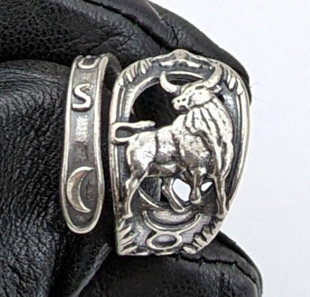 Melusine Solid 925 Sterling Silver Taurus Zodiac Birthday Adjustable ...