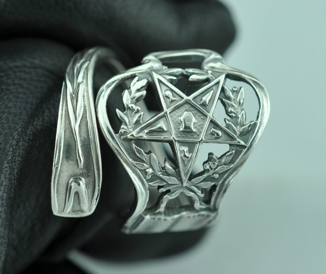 Solid 925 Sterling Silver OES Order of Eastern Star Masonic Adjustable ...