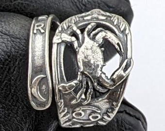 Seashell Crab Ring CLAW Sterling Silver Sea Shell Bypass Ring, June ...