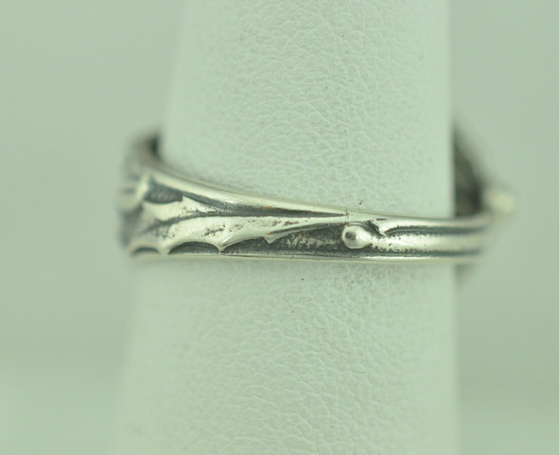 Dainty Solid 925 Sterling Silver Holly Tree Mistletoe Leaf Flower ...