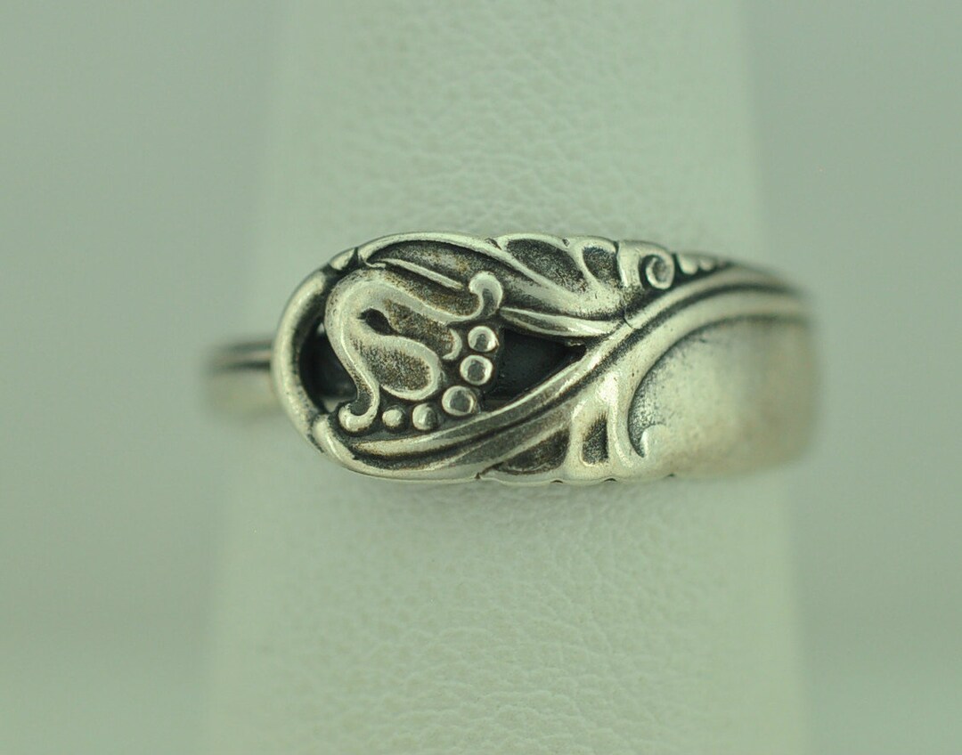 Dainty Solid 925 Sterling Silver Flower Floral Adjustable Spoon Ring - Etsy