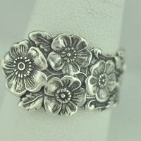 Hibiscus Flower Spoon Ring, Spiral Spoon Ring, Hibiscus Ring, Vintage ...