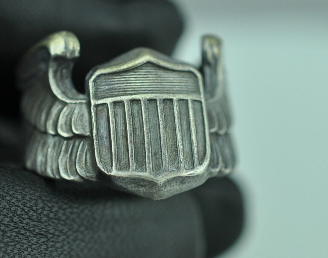 Solid 925 Sterling US Air Force Pilot Wings Ring - Etsy