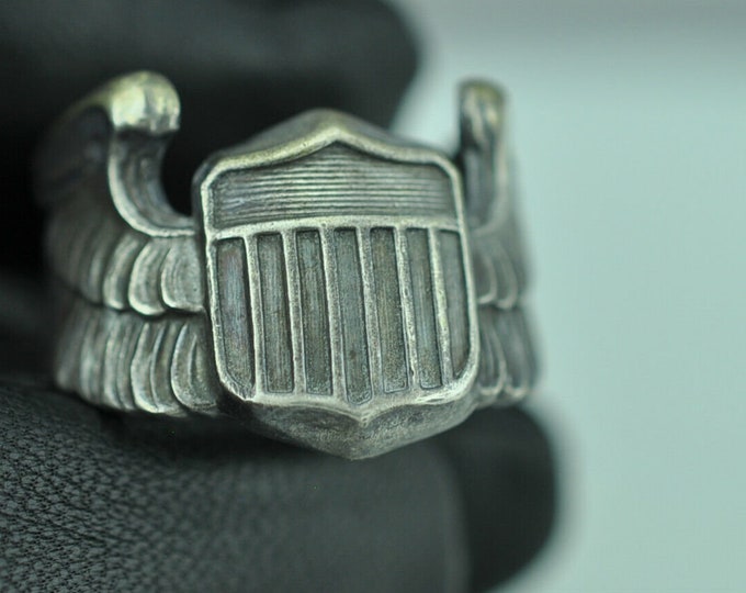 Sterling Silver Ring Boeing School of Aeronautics Pilot Ring Space Race ...