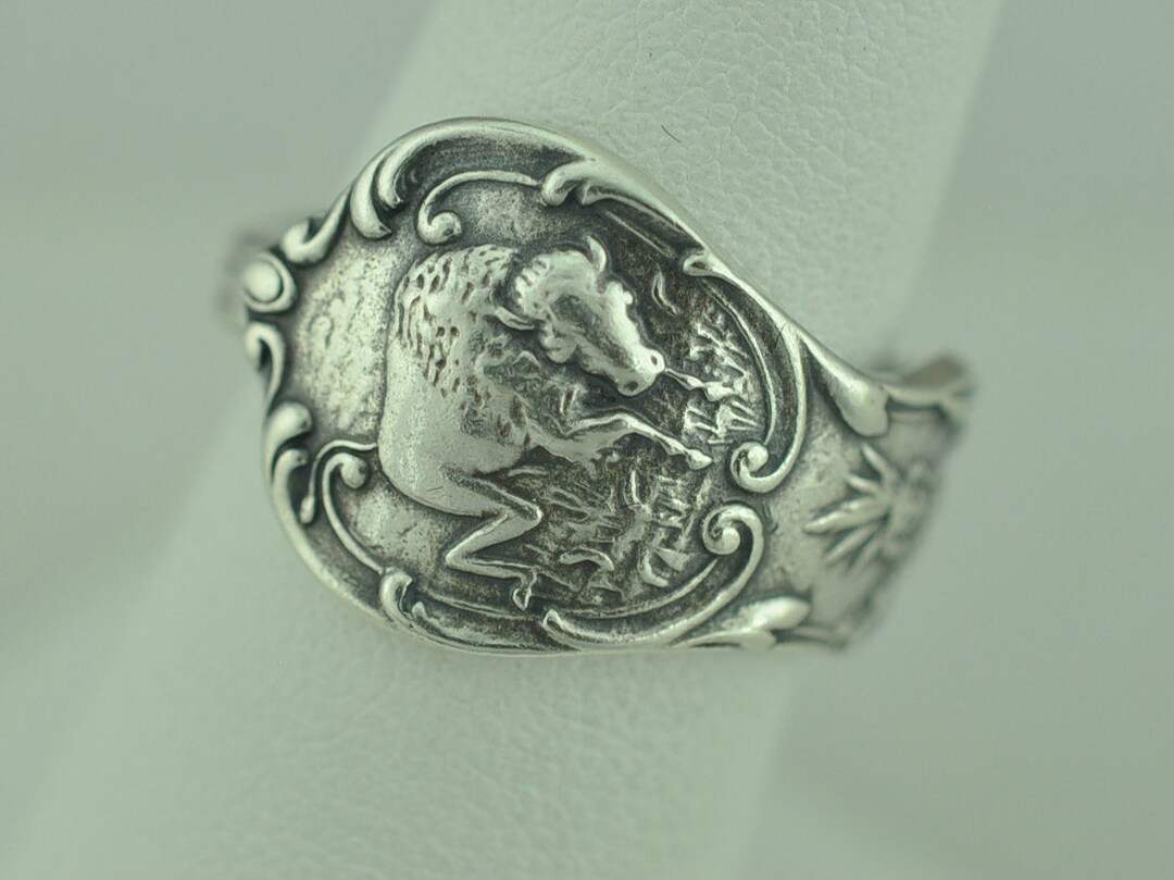 Dainty Solid 925 Sterling Silver Bison Native Chief Warrior Adjustable ...