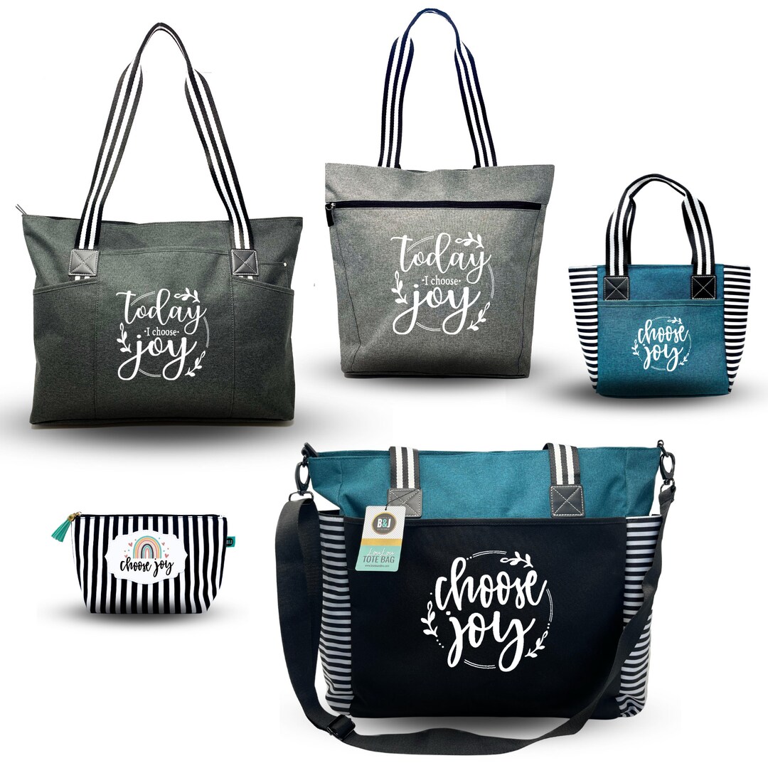 Brooke and Jess Designs Inspirational Choose Joy Tote Bag Women Gifts ...
