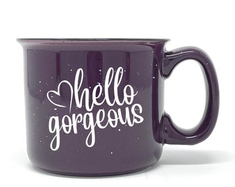Hello Gorgeous Mug for Her, Anniversary Gift for Wife, Girlfriend - Etsy