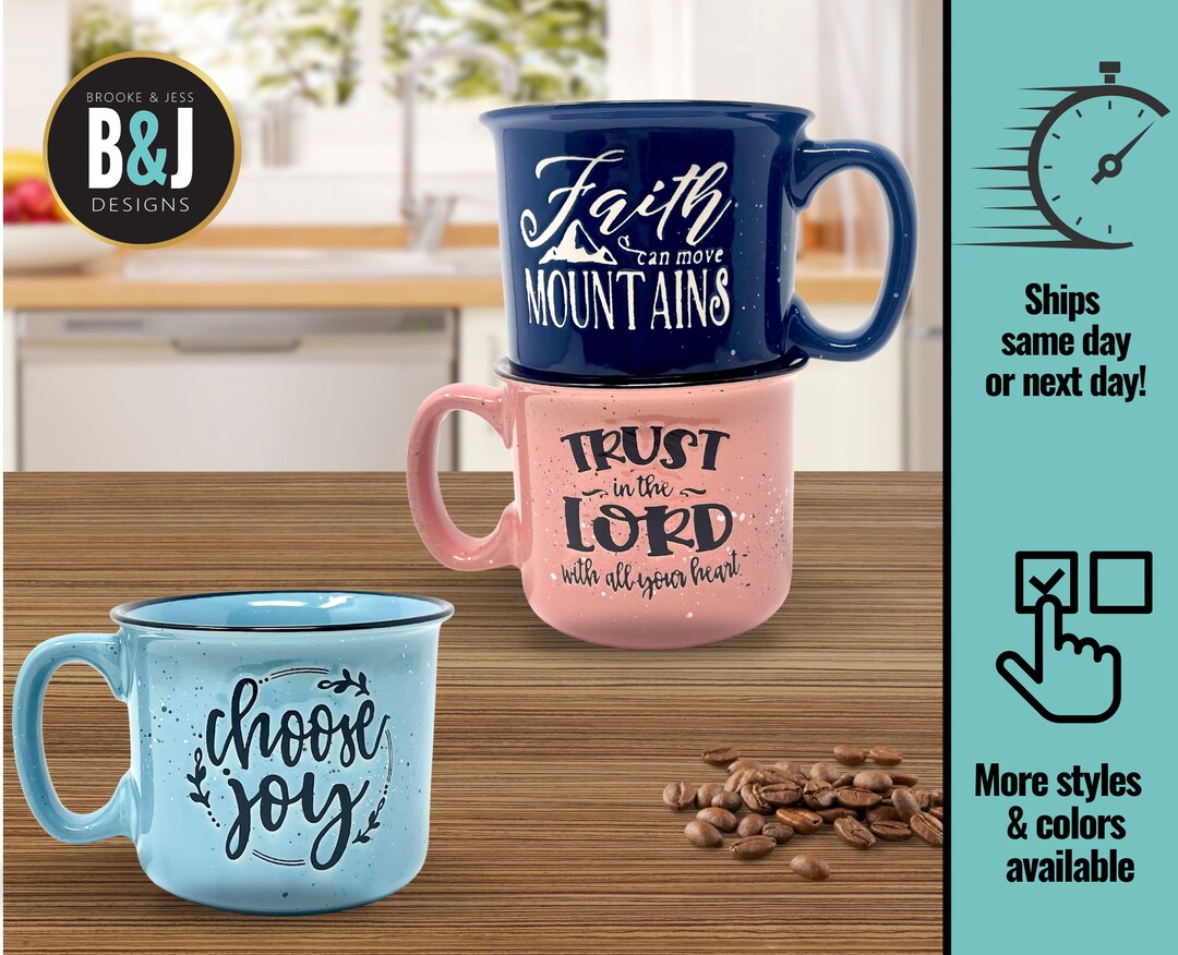 Brooke and Jess Designs Inspirational Ceramic Mugs Gift for Women - Etsy