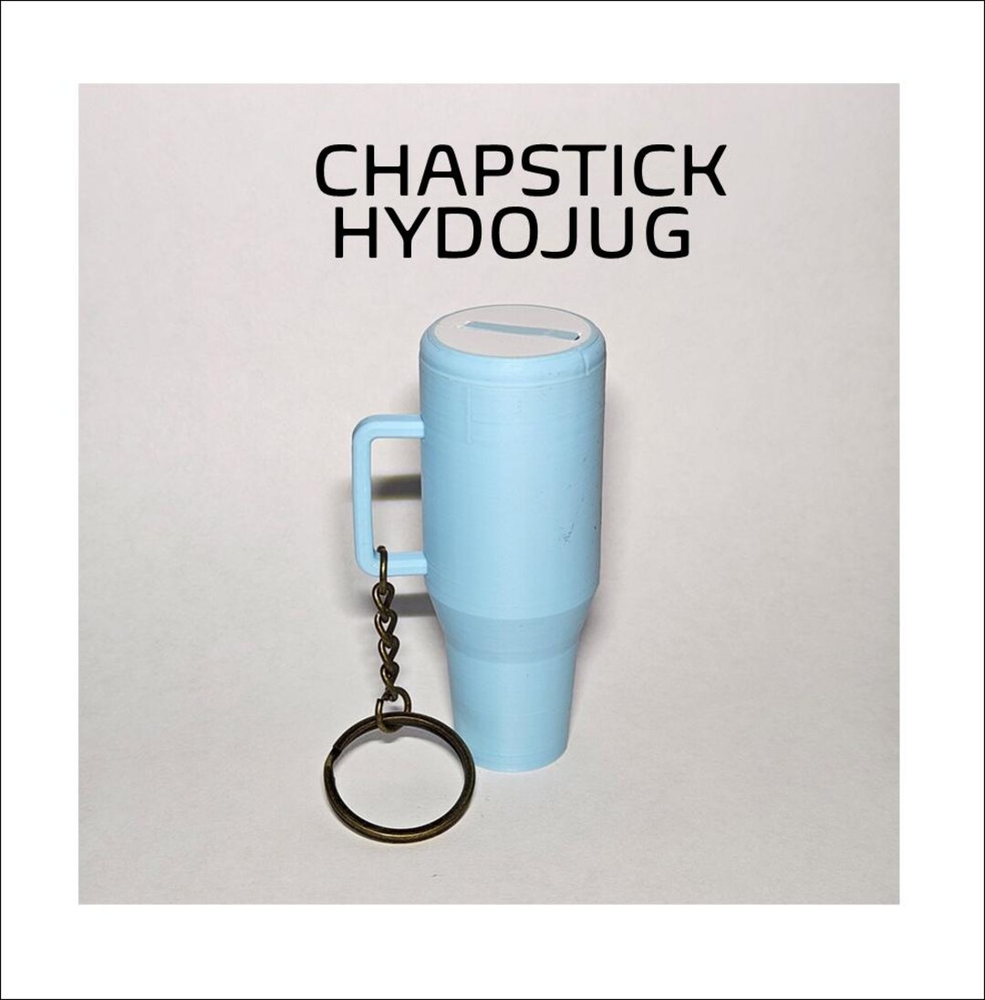 Chapstick Holder** Mini Hydro Jug-inspired 3D Printed Keychain ...