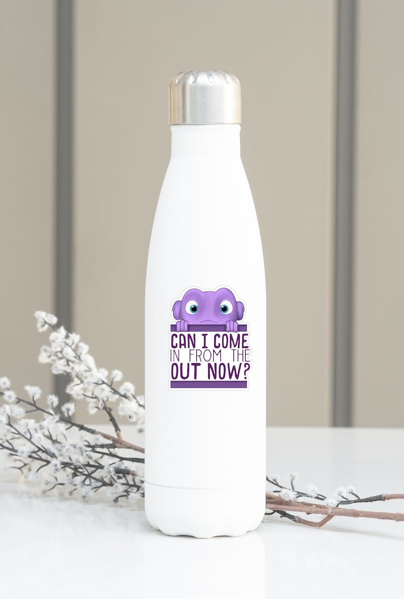 Can I Come in FROM the Out Now Vinyl Sticker Water Bottle - Etsy