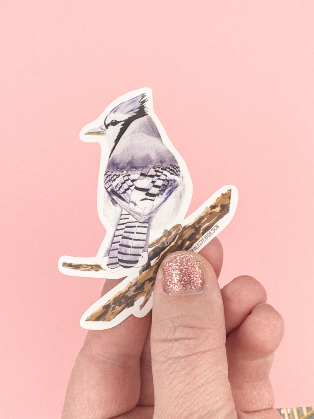 Watercolor Blue Bird Vinyl Sticker | Water Bottle Sticker | Beautiful ...