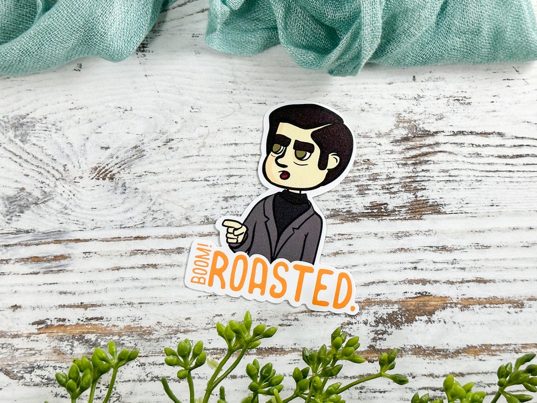 Boom! Roasted. Water Bottle Sticker | Michael Scott Quotes From Dunder ...