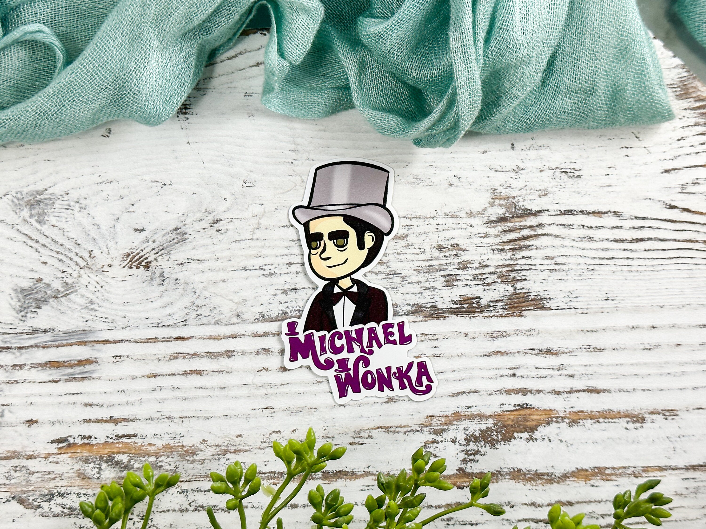Michael Wonka Sticker | the Office Fan Art | Dunder Mifflin | Michael ...