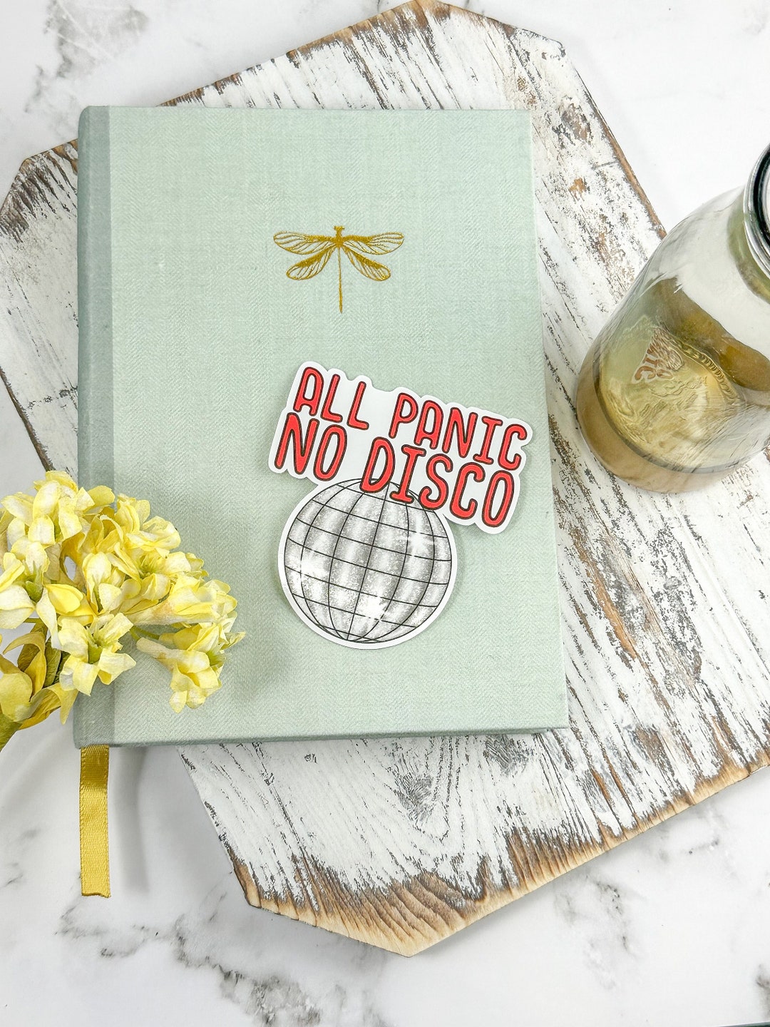 All Panic No Disco Water Bottle Sticker | Anxiety Jokes | Executive ...
