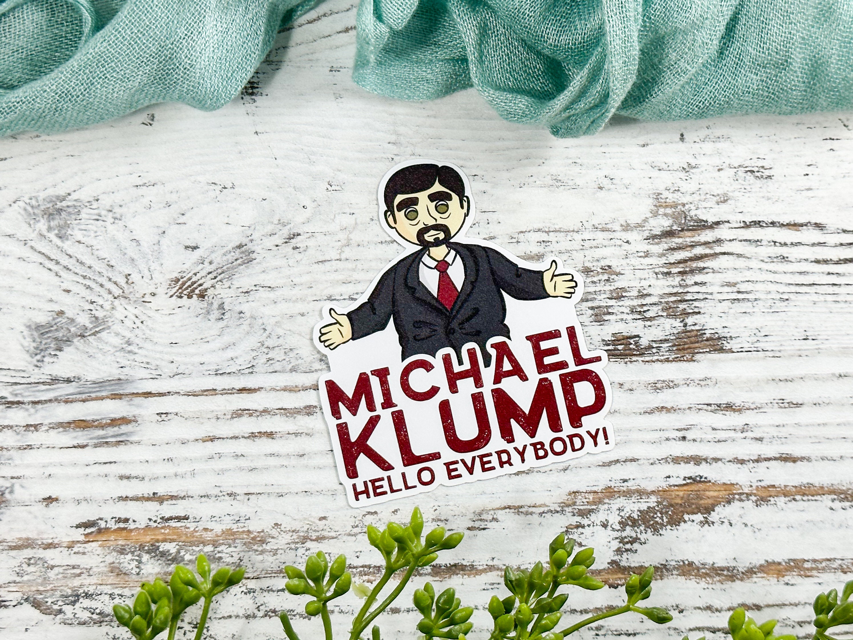 Michael Klump Sticker | the Office Fan Art | Dunder Mifflin | Michael ...