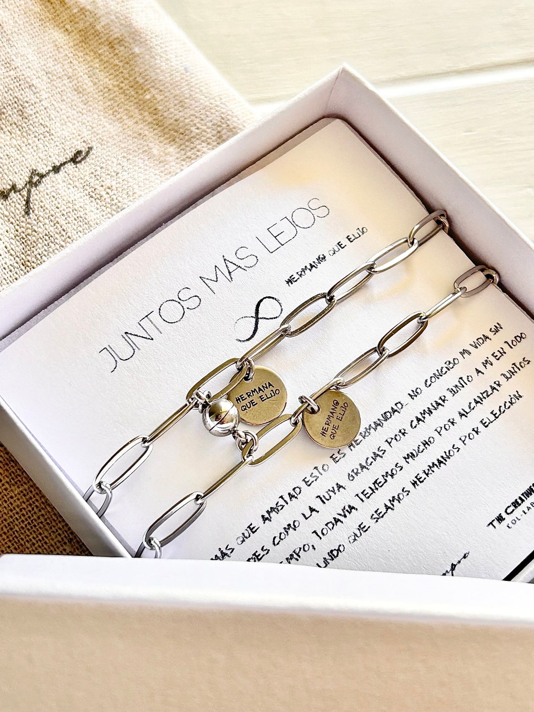 Best Friends Bracelet | Sister Brother Magnet Set | Customizable Charm ...