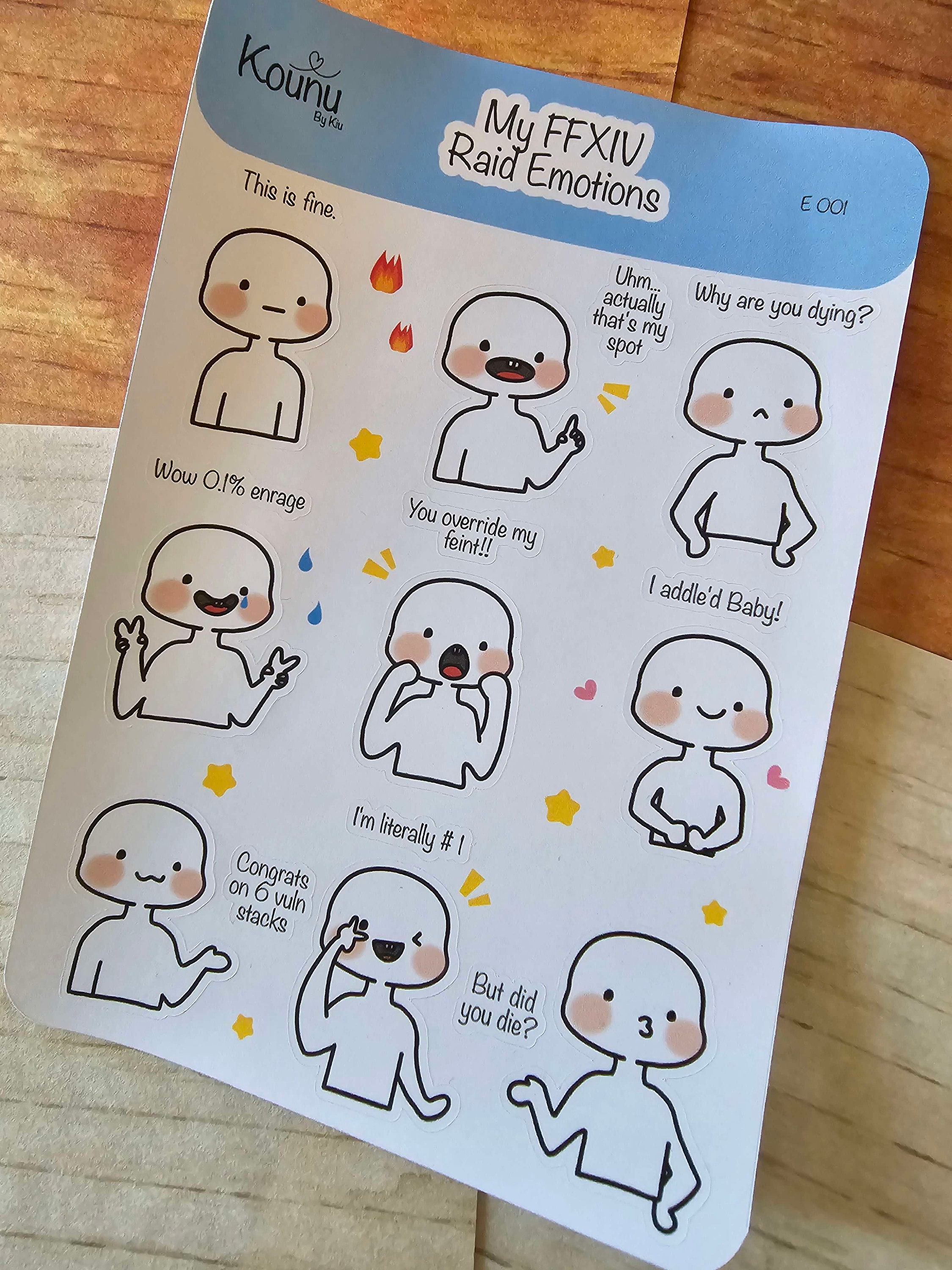 FFXIV Raid Emotions Planner Stickers - Etsy