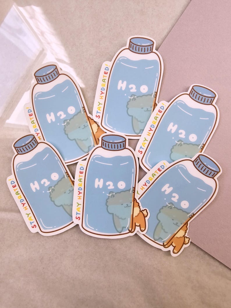 Stay Hydrated H2O Sticker - Etsy