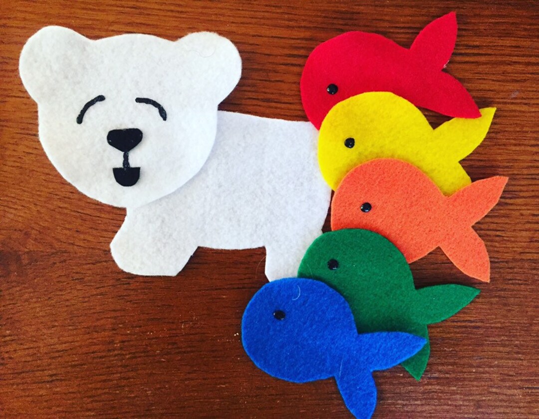 Marco the Polar Bear Felt Set // Polar Bear Felt Story // - Etsy