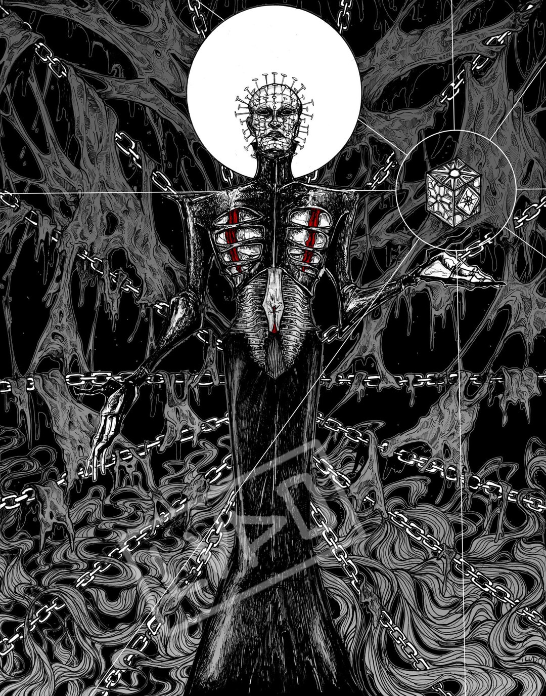 Pinhead Hell Priest Cenobite Hellraiser Horror Art Print - Etsy Pinhead Hell Priest Cenobite Hellraiser Horror Art Print - Etsy