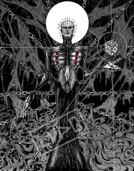 Pinhead Hell Priest Cenobite Hellraiser Horror Art Print - Etsy