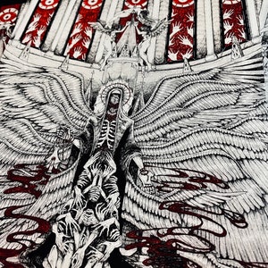 The Cathedral Angel Horror Dark Art Print - Etsy