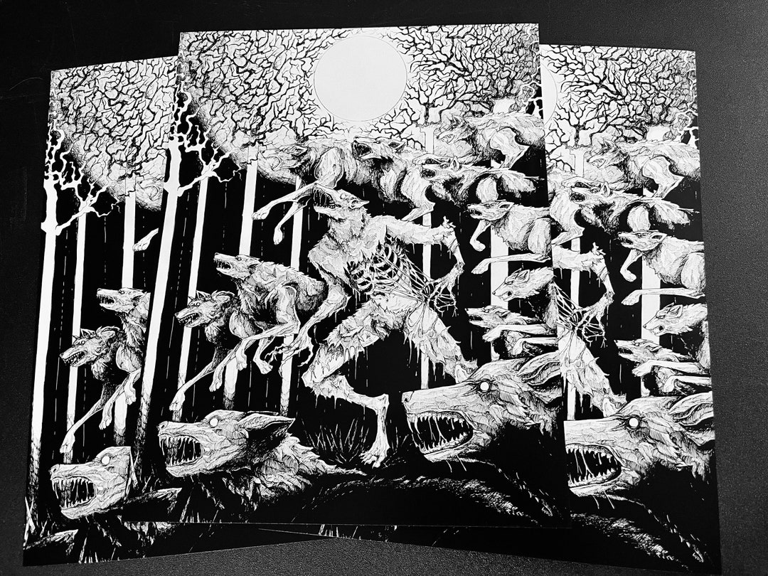 CLEARANCE Werewolf Pack Monster Art Print - Etsy
