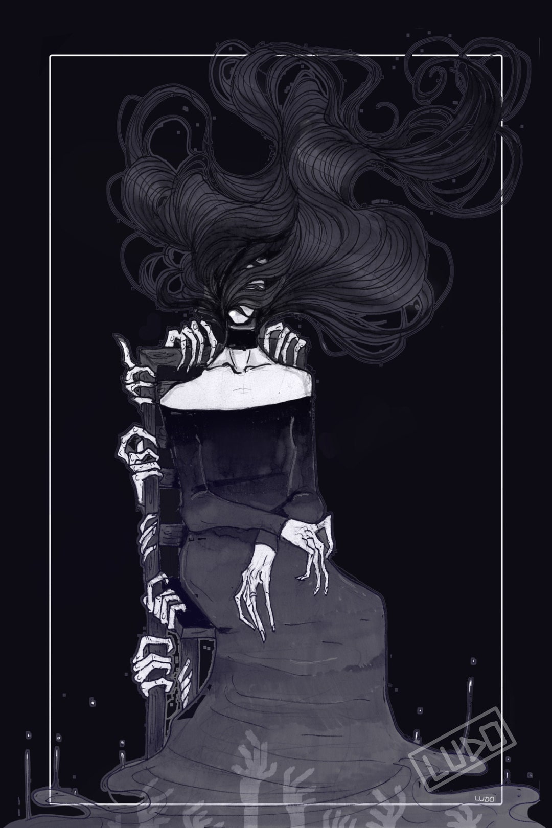 Handmaiden Postcard Art Print - Etsy