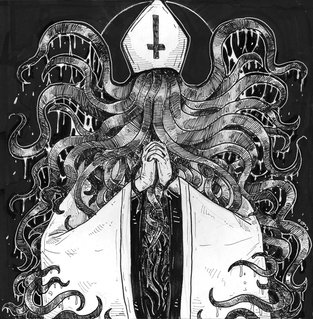 CLEARANCE Occult Priest Art Print - Etsy