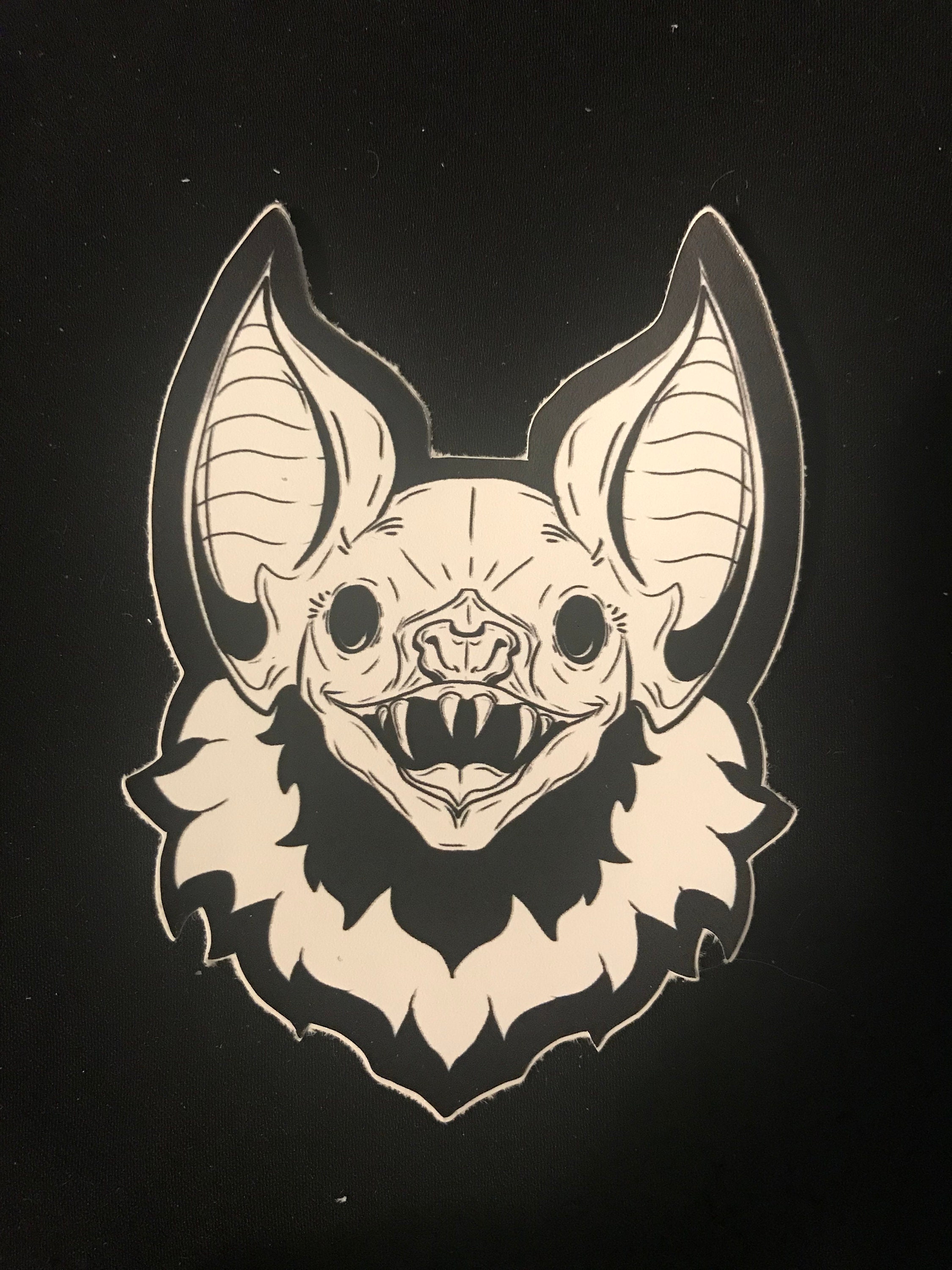Vampire Bat Face Drawing