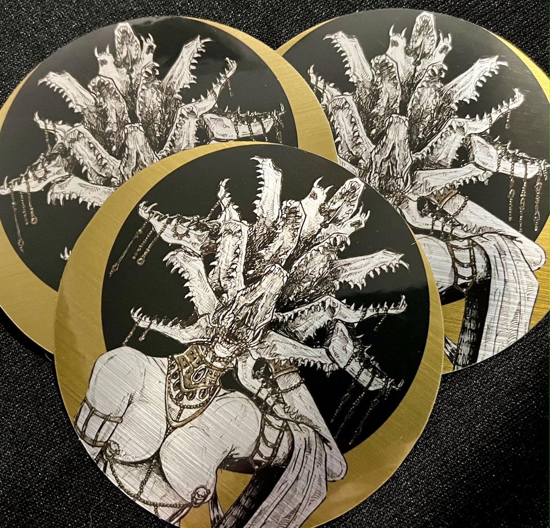Golden Hound Woman Sticker - Etsy