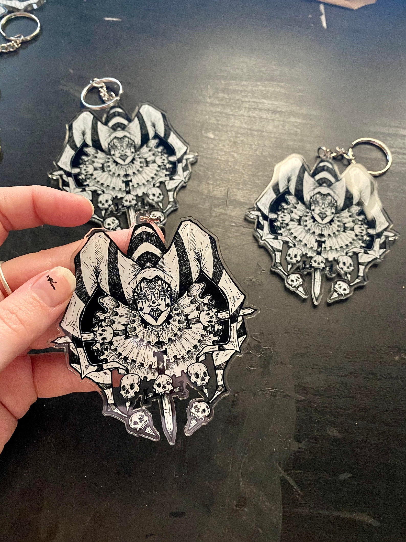 Death Jester Clear Acrylic Keychain - Etsy
