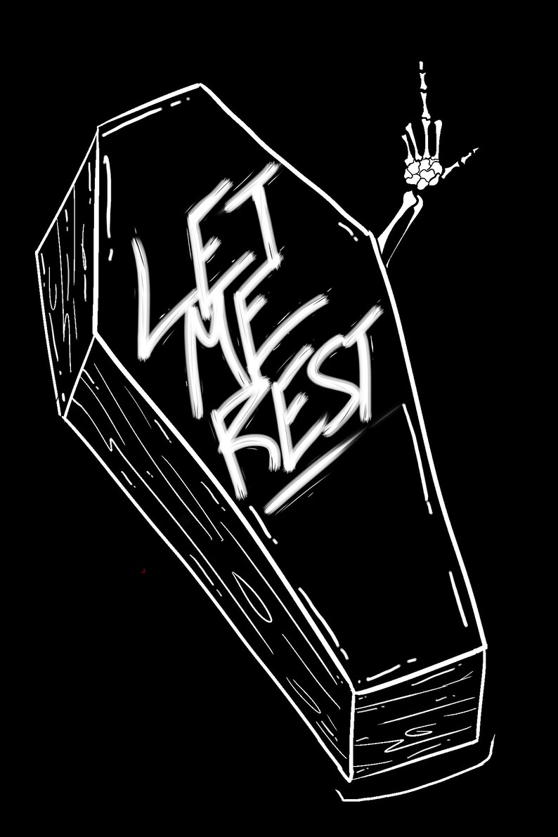 Let Me Rest Coffin Sticker | Etsy