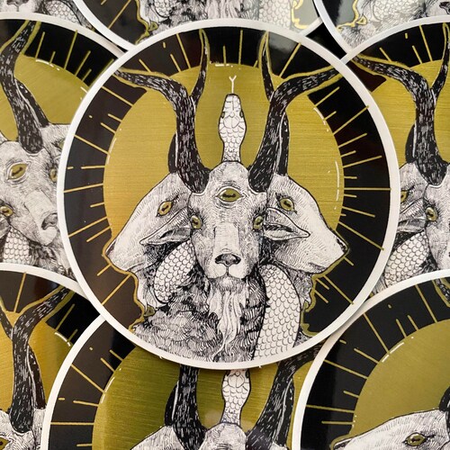 Baphomet Sigil Permanent Vinyl Decal Satanic Sticker Multiple - Etsy