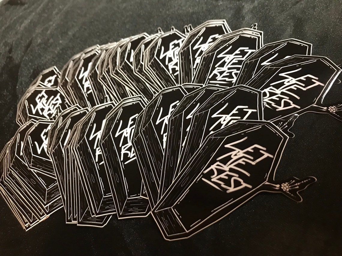 Let Me Rest Coffin Sticker | Etsy