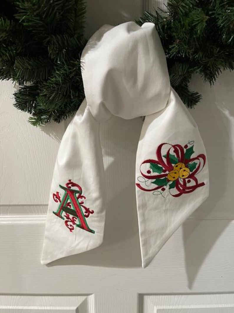 Christmas Wreath Sash - Etsy
