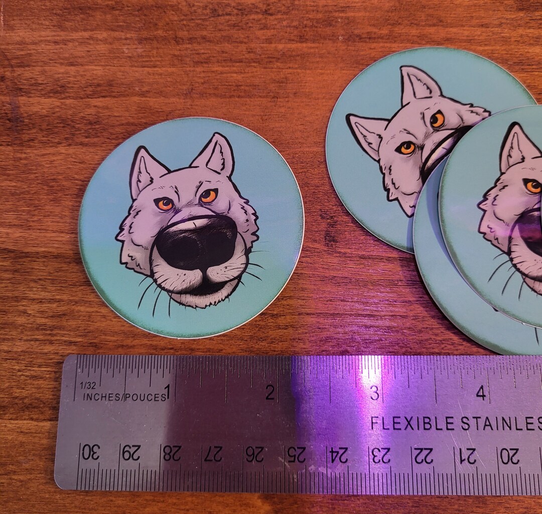 Up Close Zoomed in Sniffing Wolf Snout Sticker - Etsy