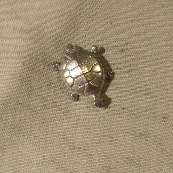 Silver Turtle Brooch - Etsy
