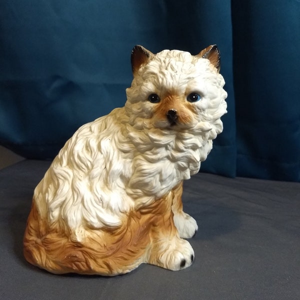 Large Ceramic Cat Figurine - Etsy