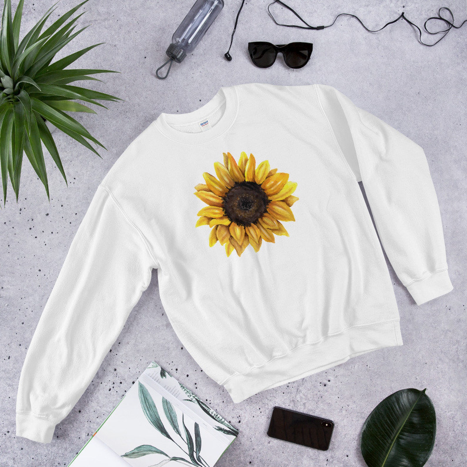 Sunflower Sweater // Sunflower Sweatshirt // Fall Sweater // Autumn ...