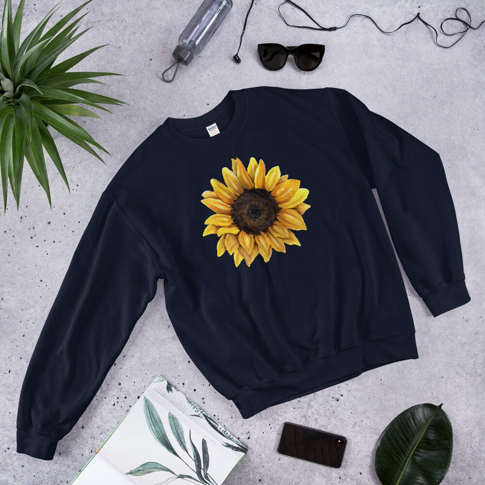 Sunflower Sweater // Sunflower Sweatshirt // Fall Sweater // | Etsy