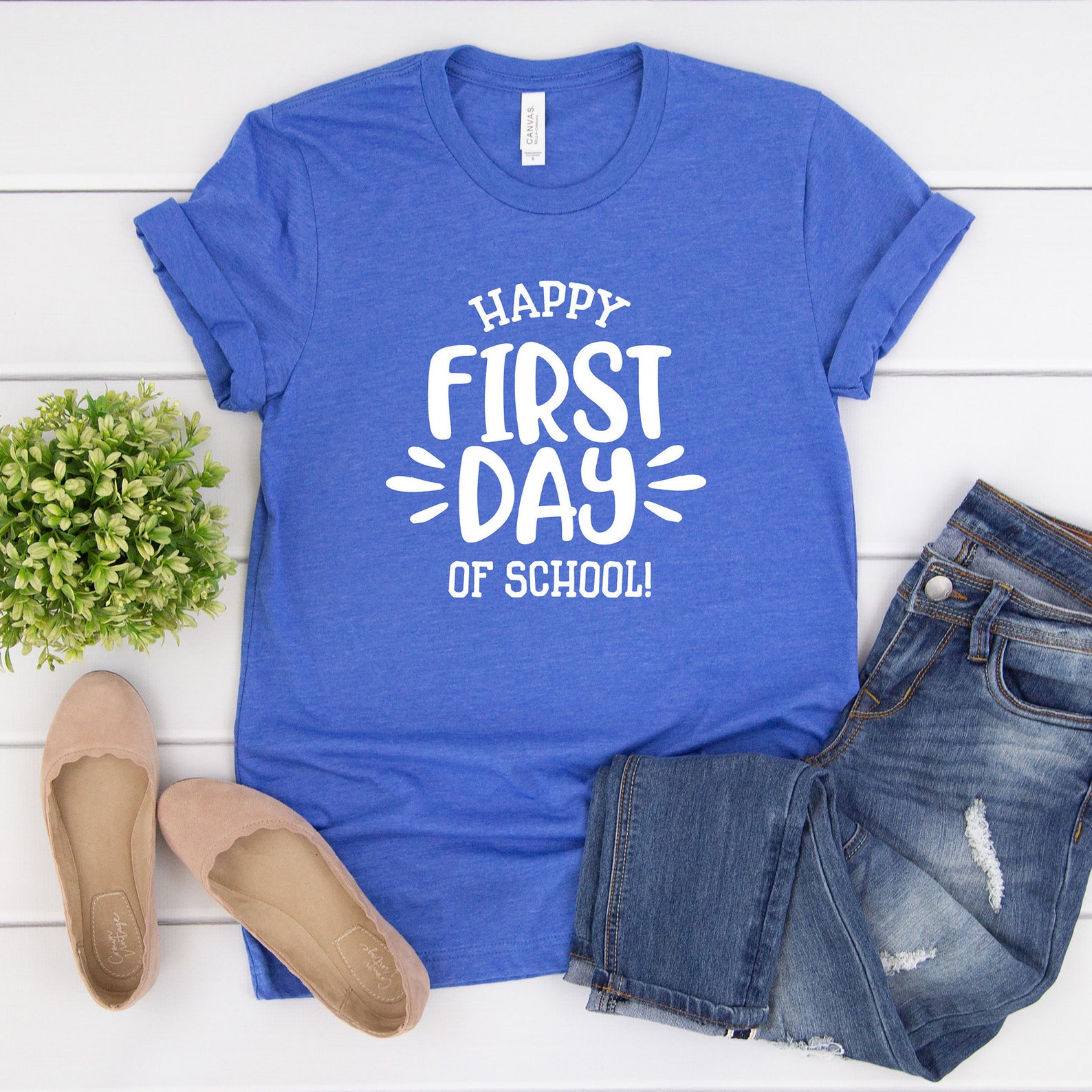 Happy First Day of School Shirt // Teacher Shirt // First Day - Etsy