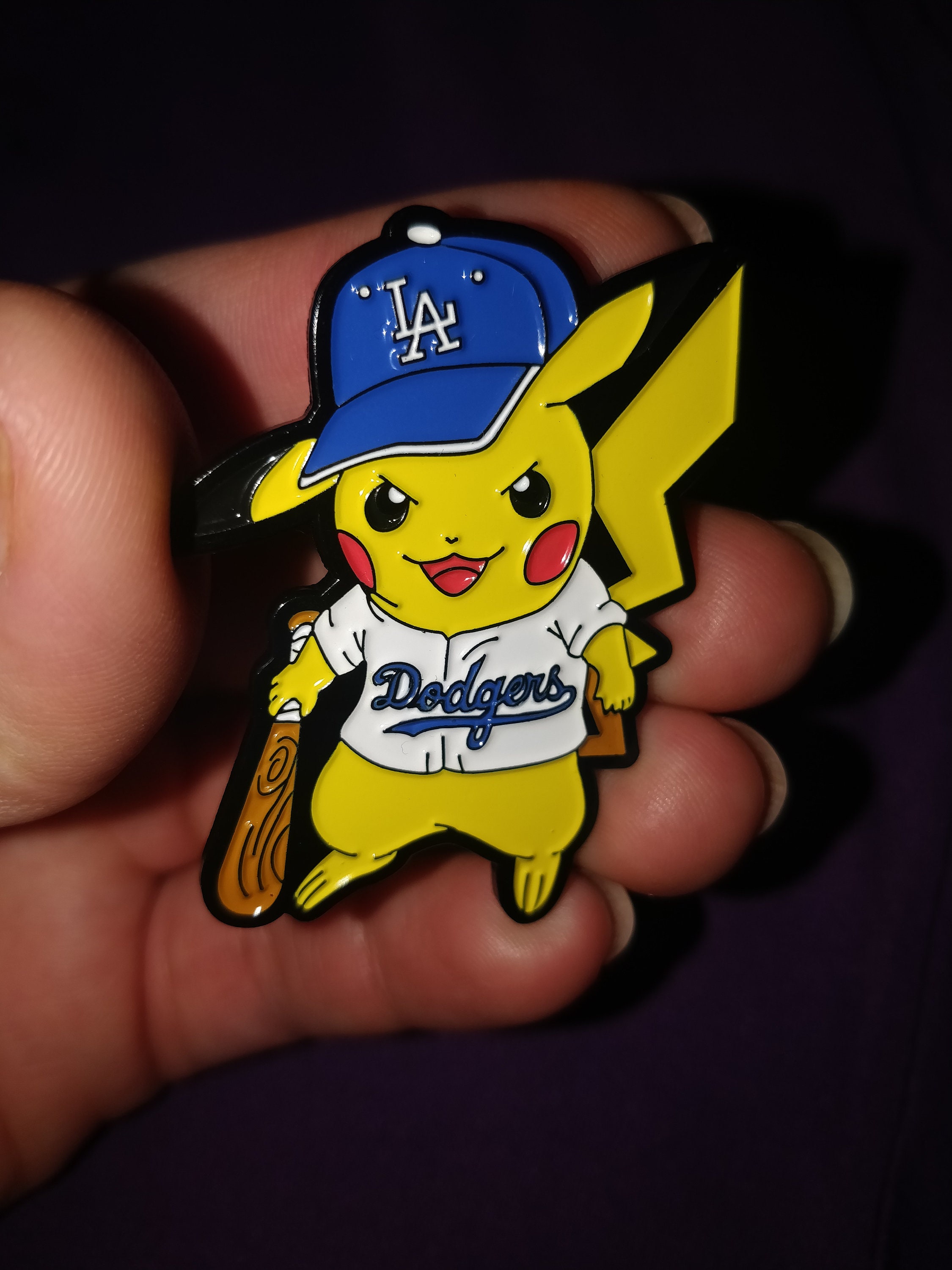 Dodger Pikachu Pin | Etsy